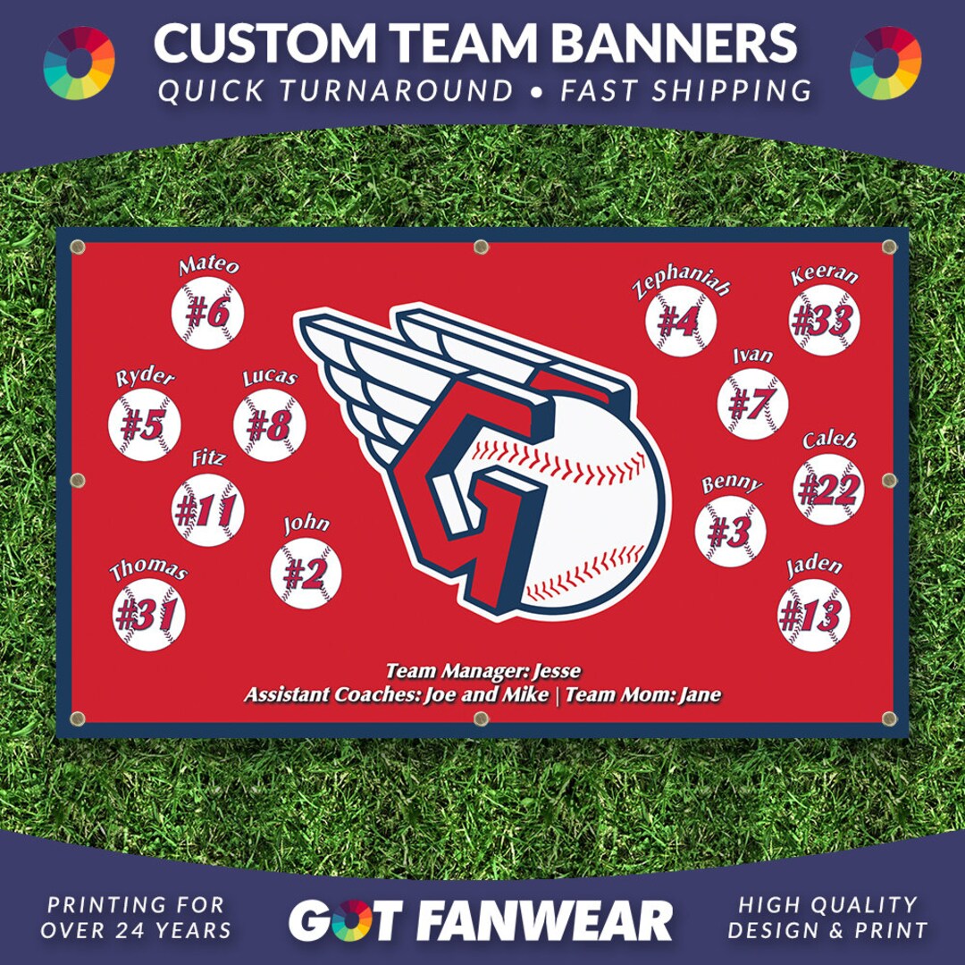 Custom Cleveland Guardians Little League Baseball Team Banner – Choose Your Size - Etsy