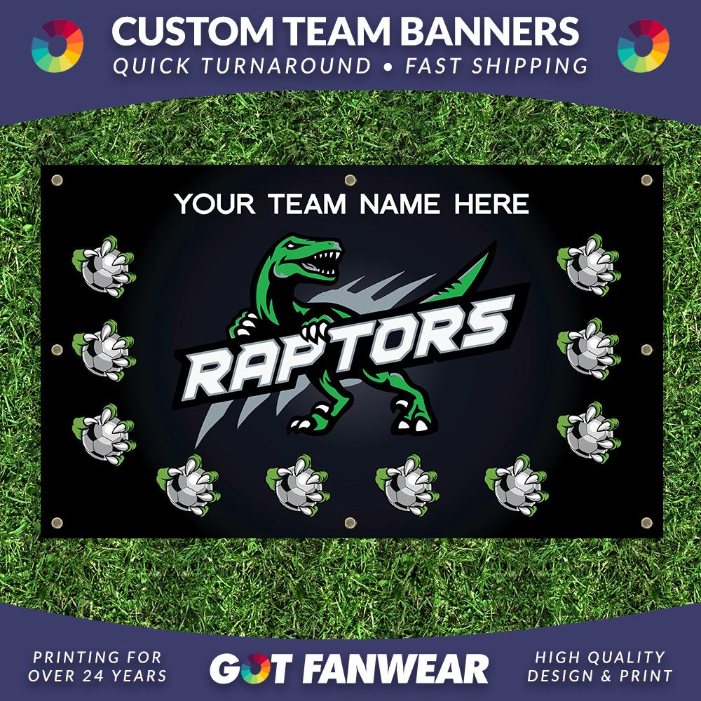 Raptors Custom AYSO Soccer Team Banner Choose Your Size - Etsy