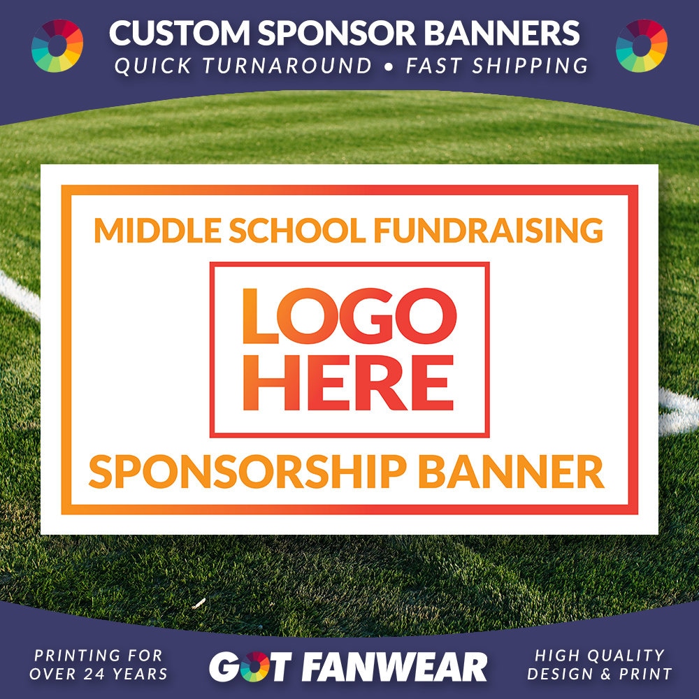 Custom Sponsorship Banner – Fundraising Banner for Your Middle School ...