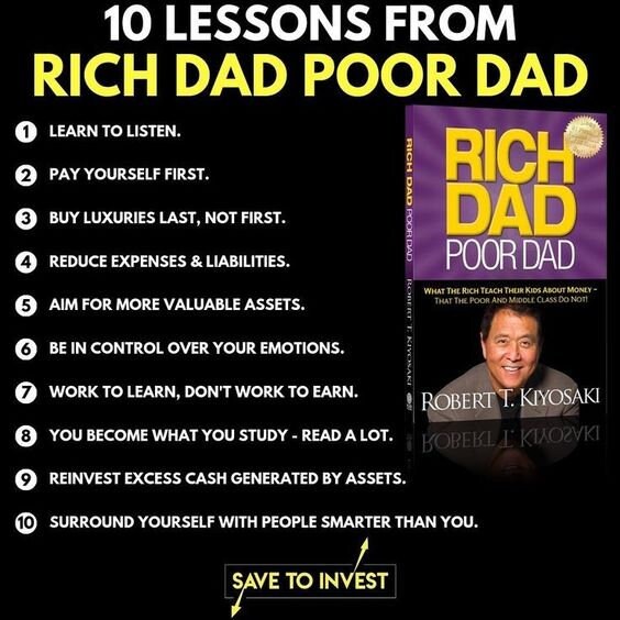 Rich Dad Poor Dad by Robert Kiyosaki, Financial Planning Motivational, Investing, Self Help ...