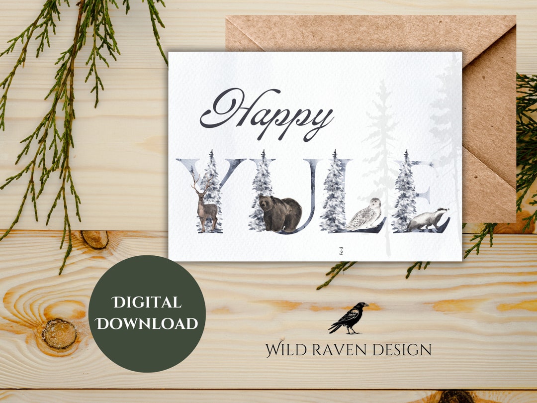 Yule Greeting Card | Winter Solstice Greeting Card | Pagan Greeting ...