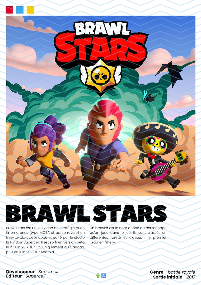 3 Brawl Stars Posters. Video Game, Downloadable, Digital Download ...