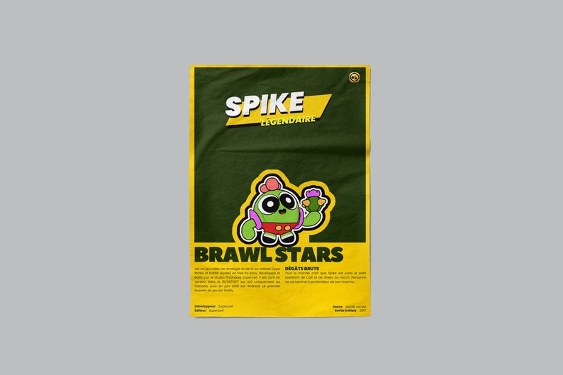 6 Spike Brawl Stars Posters. Video Games, Downloadable, Digital ...