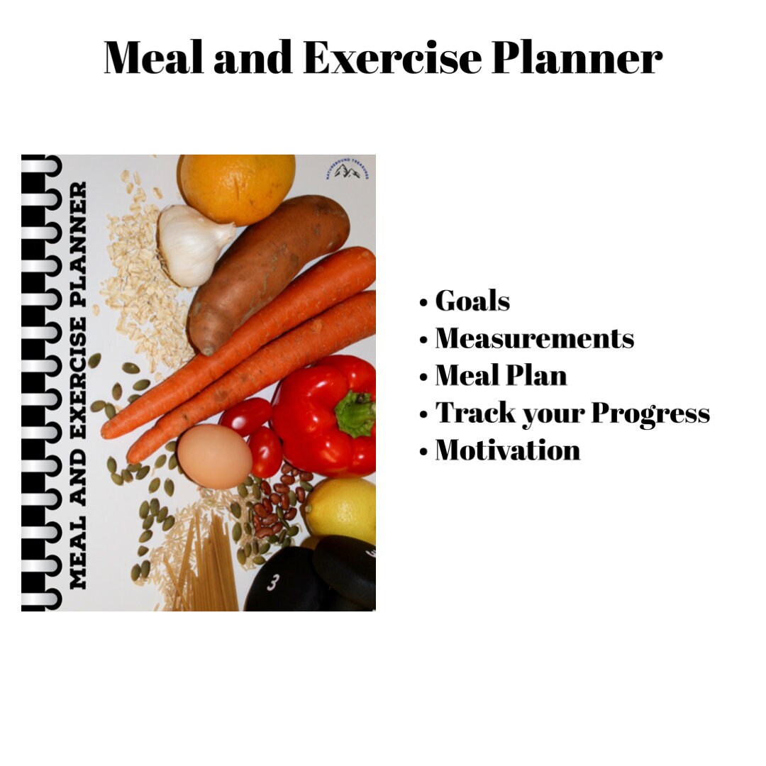 Meal and Exercise Planner - Etsy
