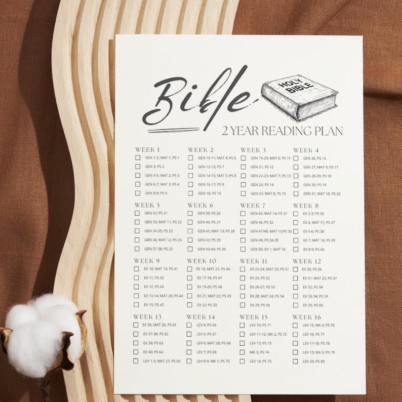 2 Year Bible Reading Plan - Etsy