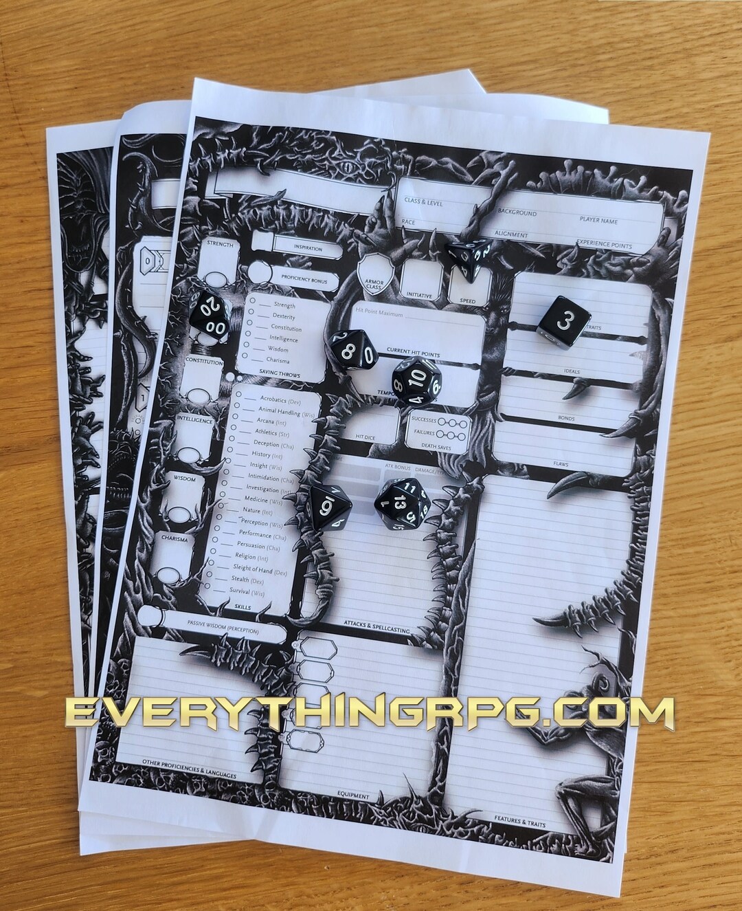 Evil Character Sheet D&D 5e - Etsy Australia