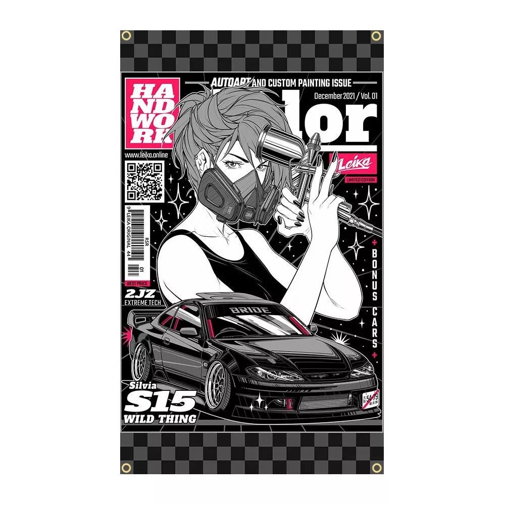 Poster Car Jdm Wall Art Decor Japan Prints Kids Boys Cars Racing Room ...