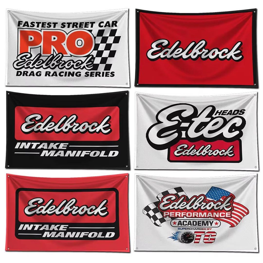 Ford Edelbrock Banner, Vintage Car Poster, Classic Car Art Print, Man ...
