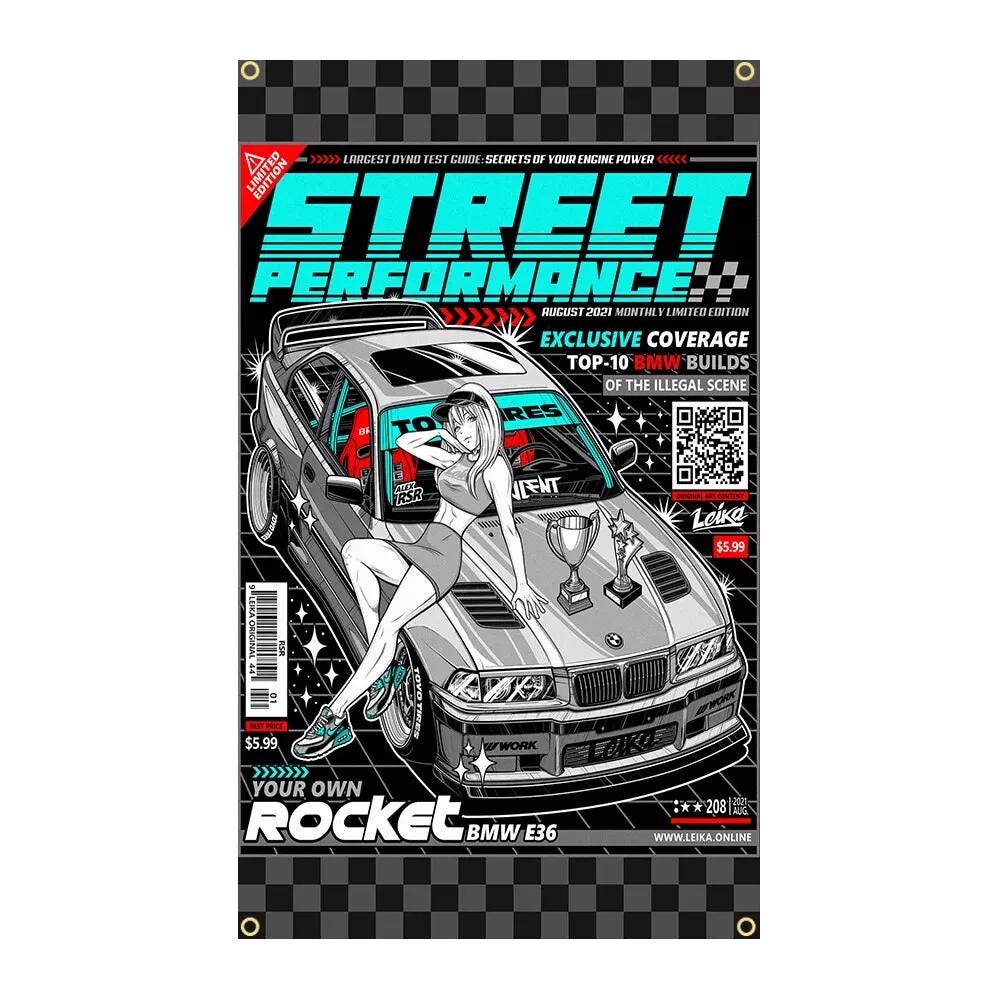 Poster Car Jdm Wall Art Decor Japan Prints Kids Boys Cars Racing Room ...