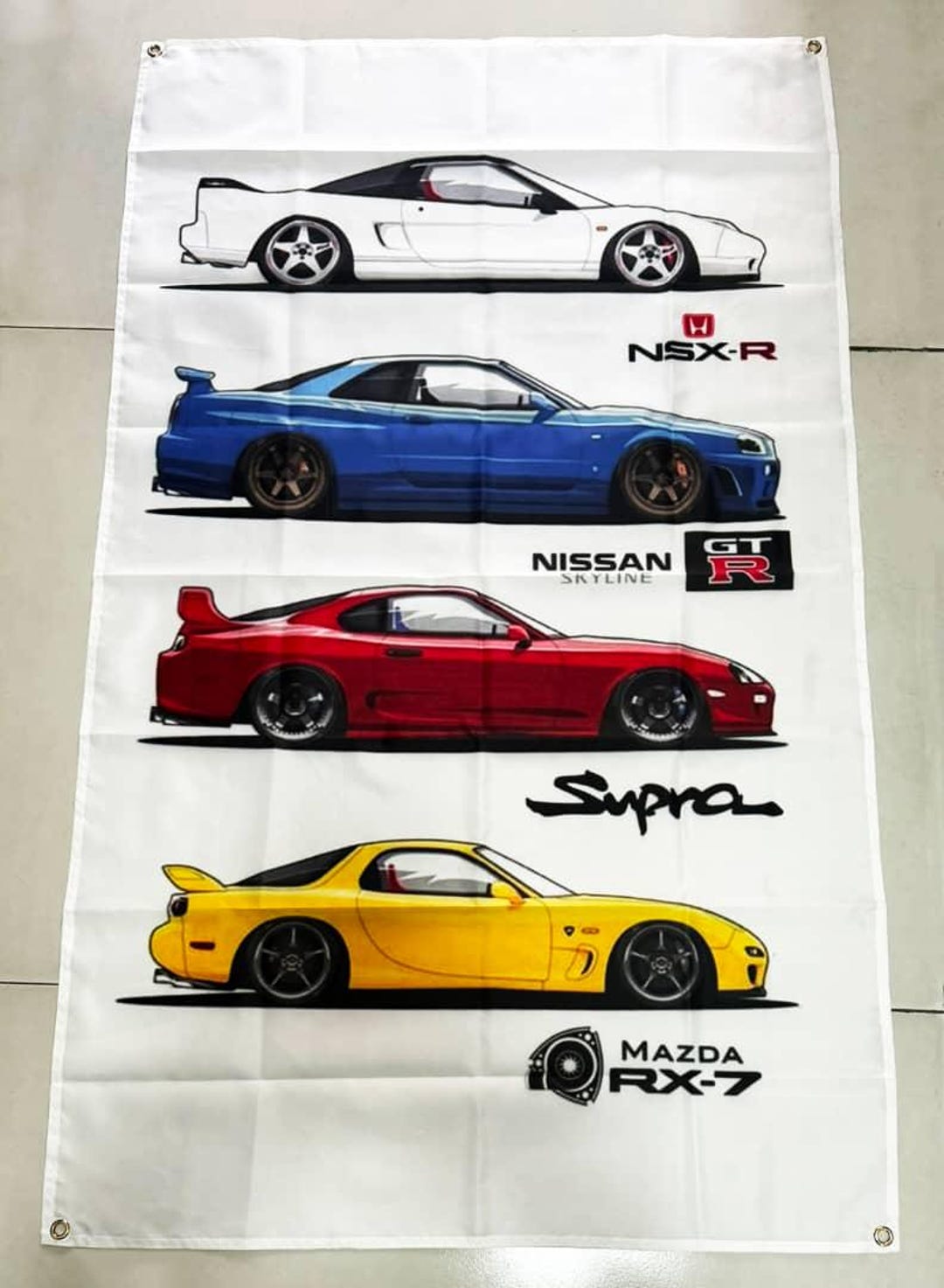 JDM Car Enthusiast Poster Set, Drifting Banner, Supra NSX RX7 Skyline ...