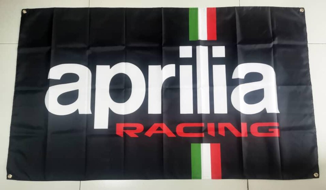 Aprilia Banner, Racing Motorcycle Decor, Garage Wall Art, Man Cave ...