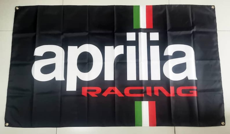 Aprilia Banner, Racing Motorcycle Decor, Garage Wall Art, Man Cave ...