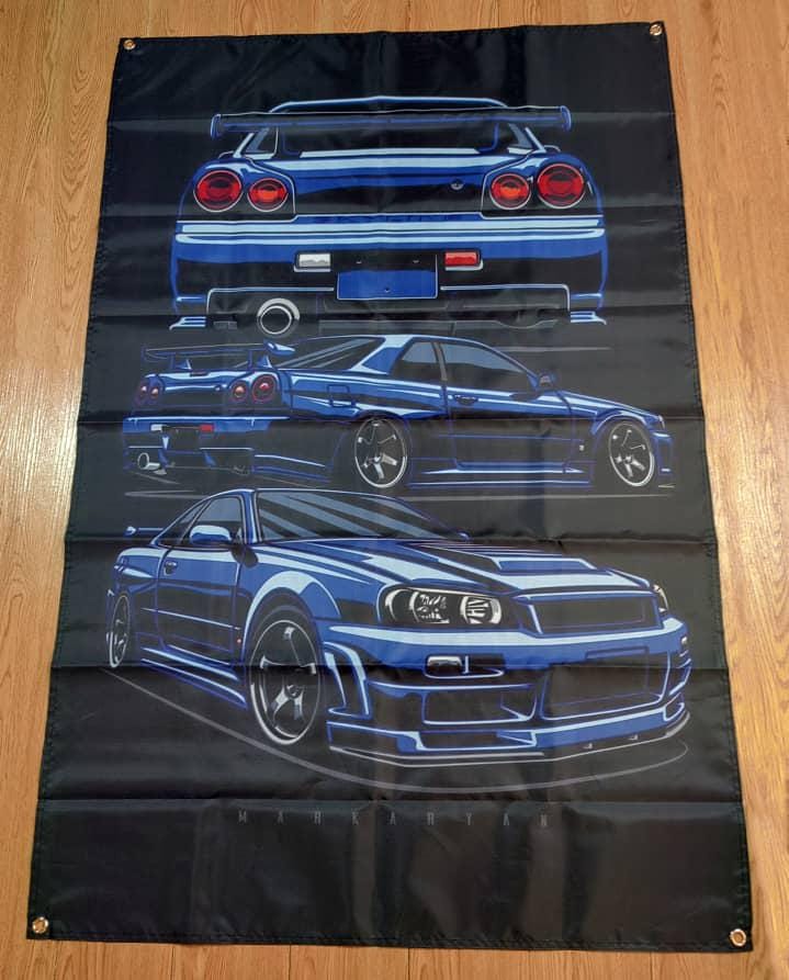 Nissan Skyline Poster, JDM Car Wall Art, Car Enthusiast Gift, Garage ...