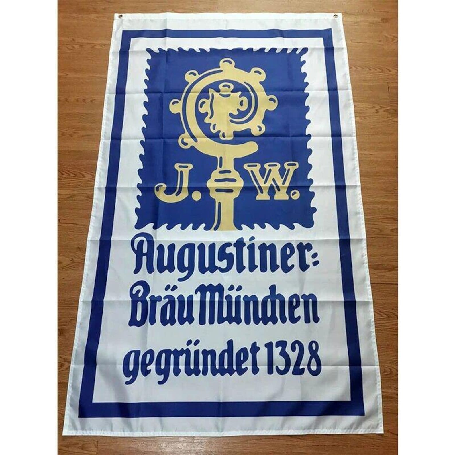Augustiner Brau Vintage German Beer Banner Sign, Man Cave Decor, Bar ...