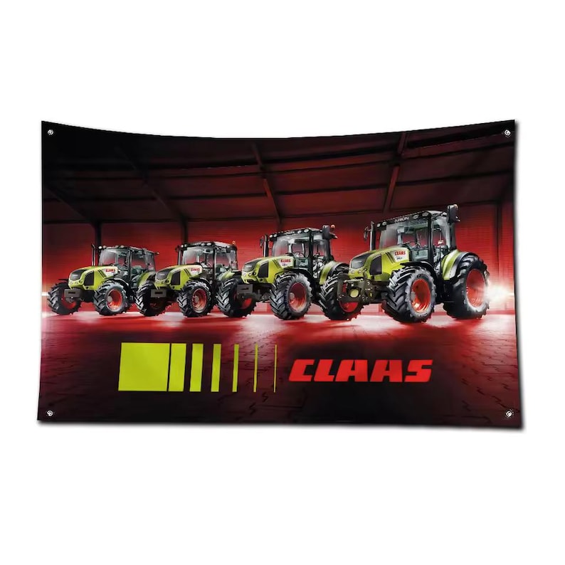 Claas Tractor Dealer 3x5ft Flagge Banner Flag for Showroom Garage Man ...