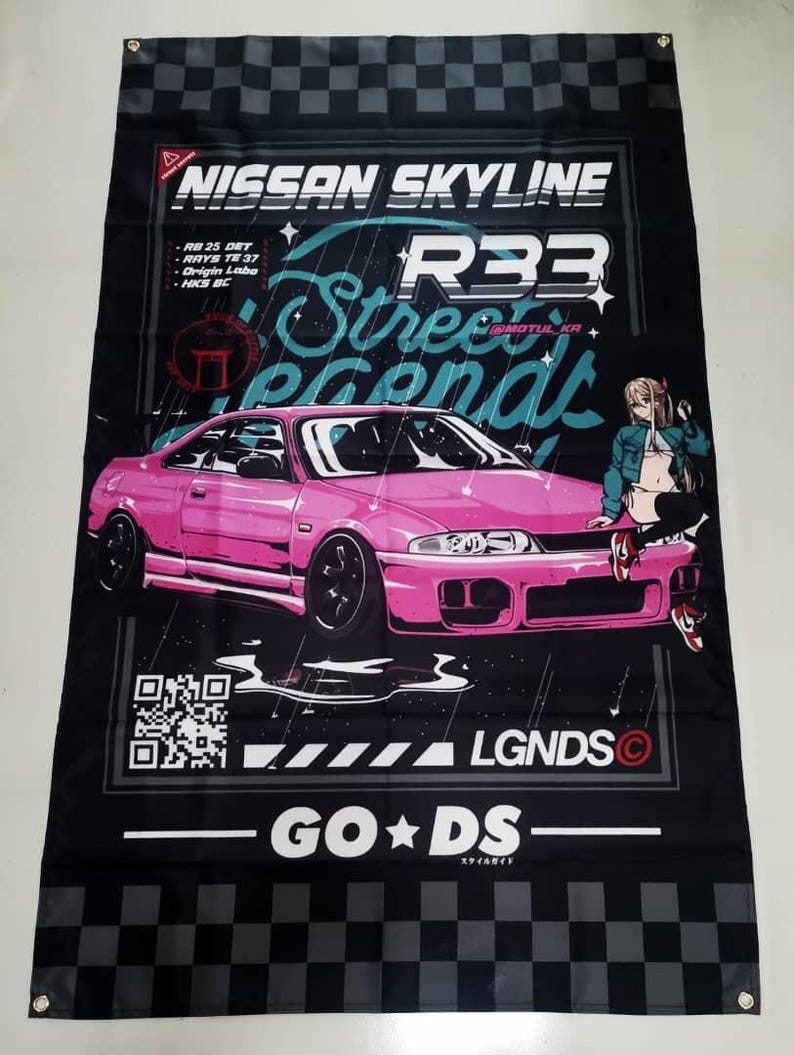 Skyline Poster Gtr R33 Gt-r Fast Furious Art R32 1998 Super Jdm and ...