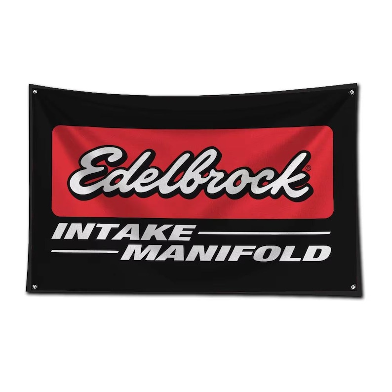 Ford Edelbrock Banner, Vintage Car Poster, Classic Car Art Print, Man ...