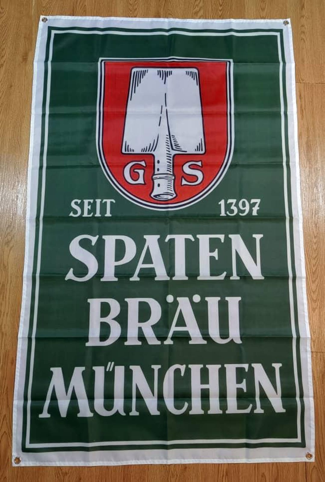 Spaten Brau German Beer Banner Sign, Man Cave Decor, Bar Pub Sign ...