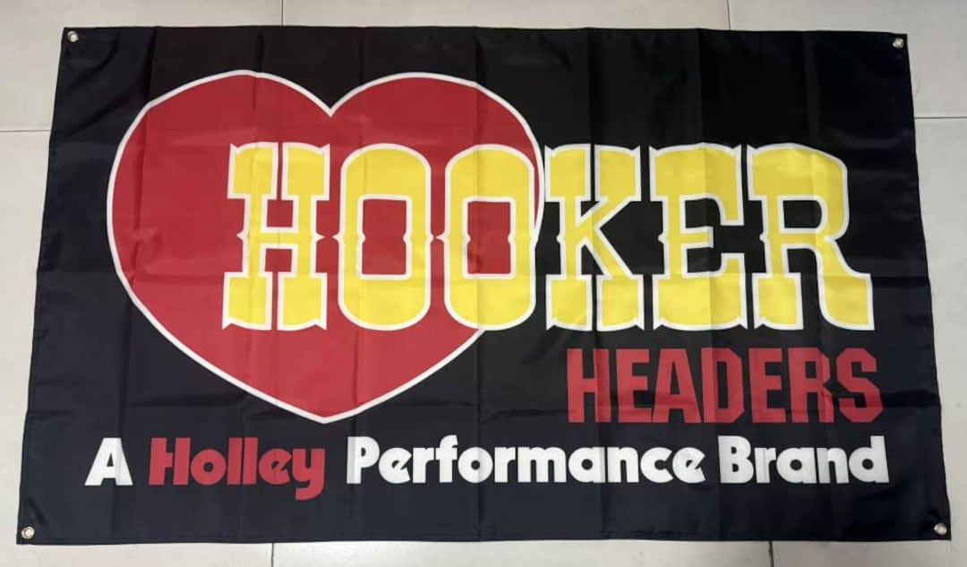Holley Hooker Headers Advertising Banner Sign Flag 3x5ft for Man Cave ...