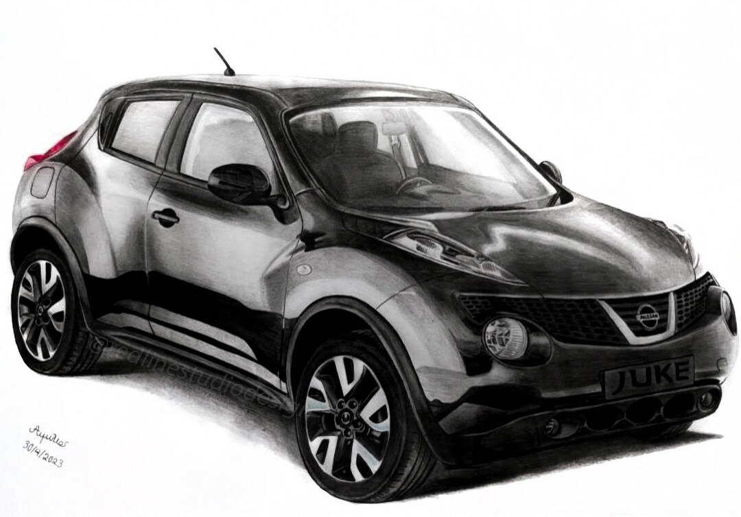 Nissan Juke Car Drawing | Automotive Wall Art | Digital Download ...