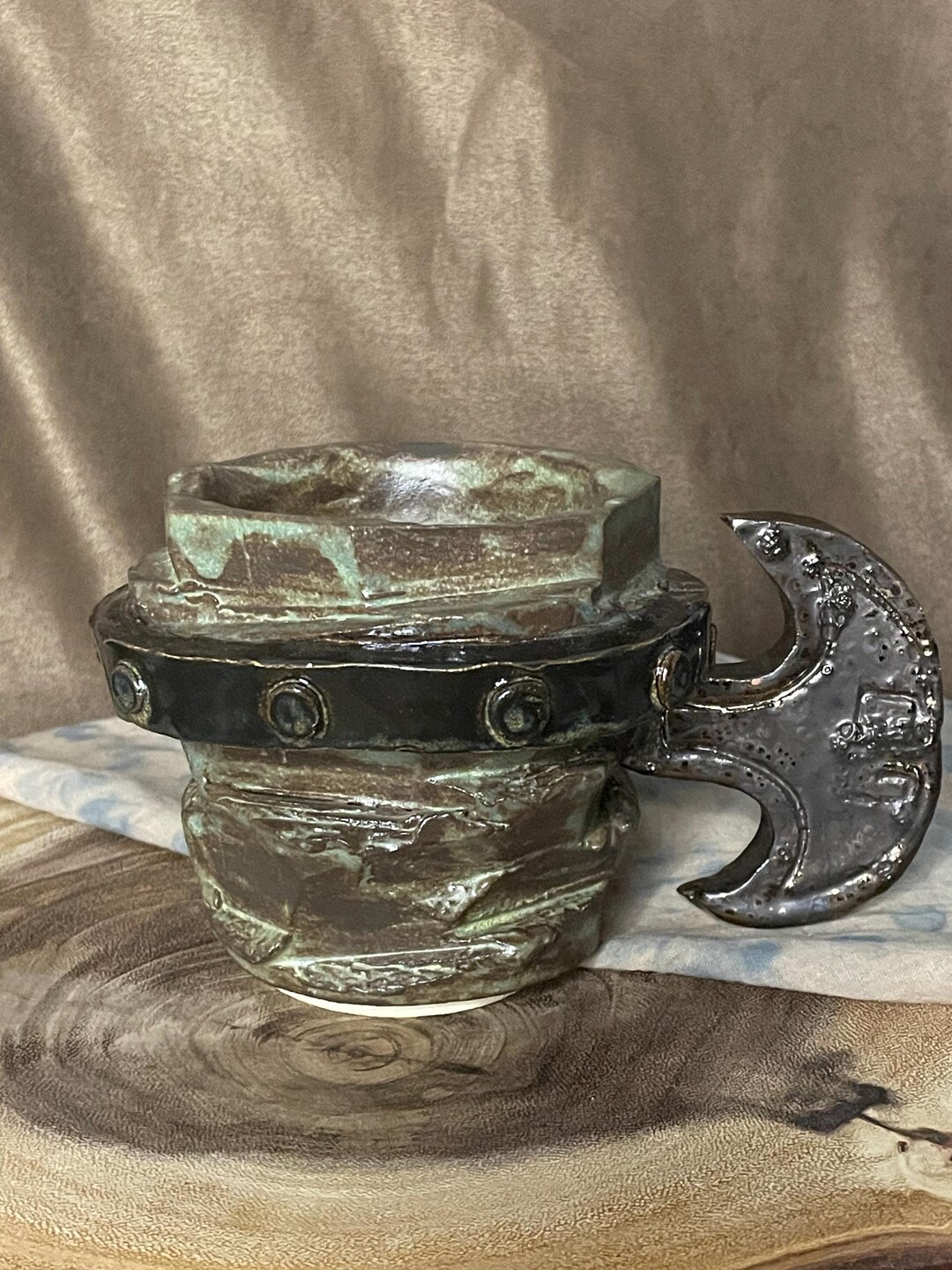 Handcrafted Dwarven Mug | Medieval Fantasy Ceramic | Hand-carved ...
