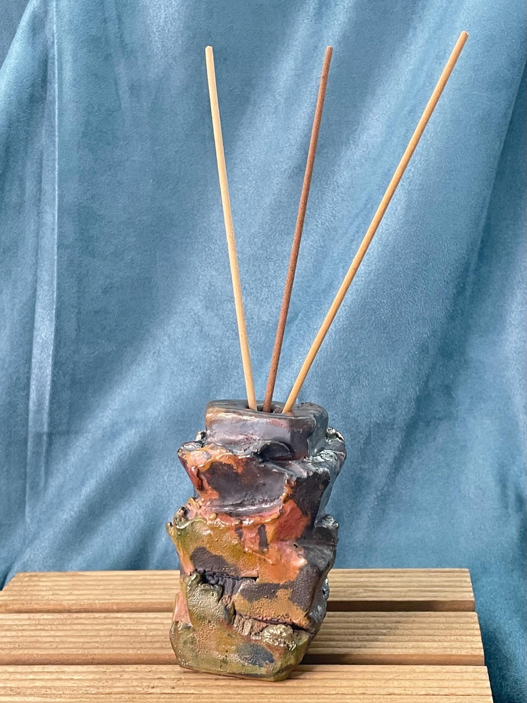 Dragon Scale Incense Holder | Raku Fired Ceramic | Fantasy Decor ...