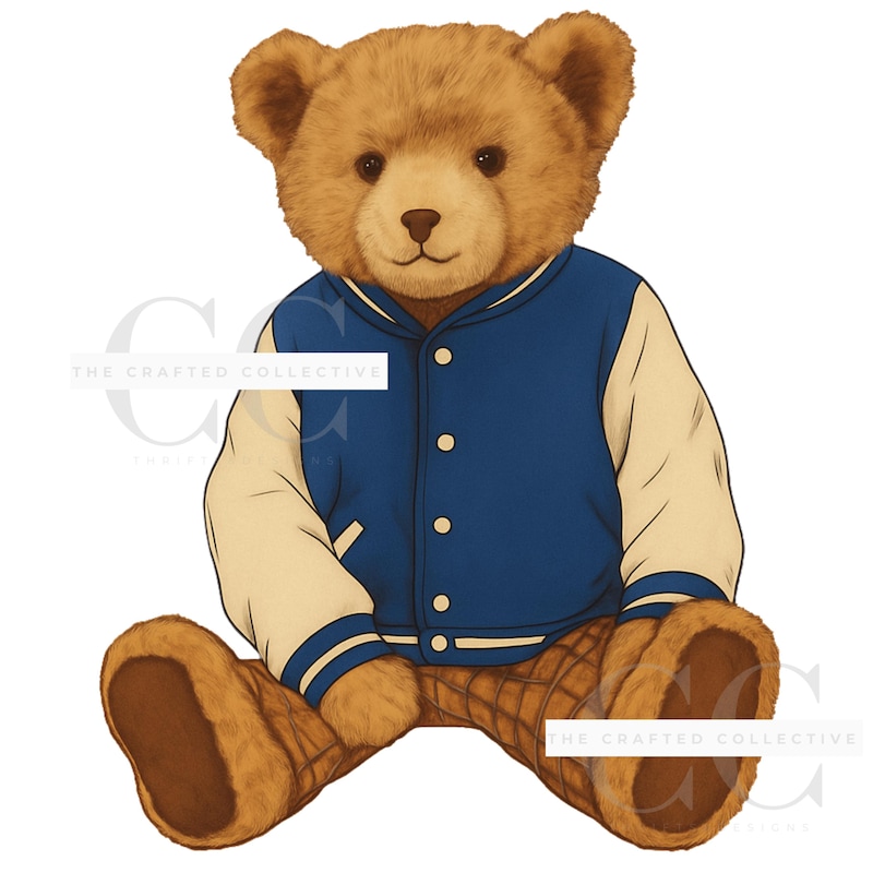 Vintage Collegiate Bear - Etsy