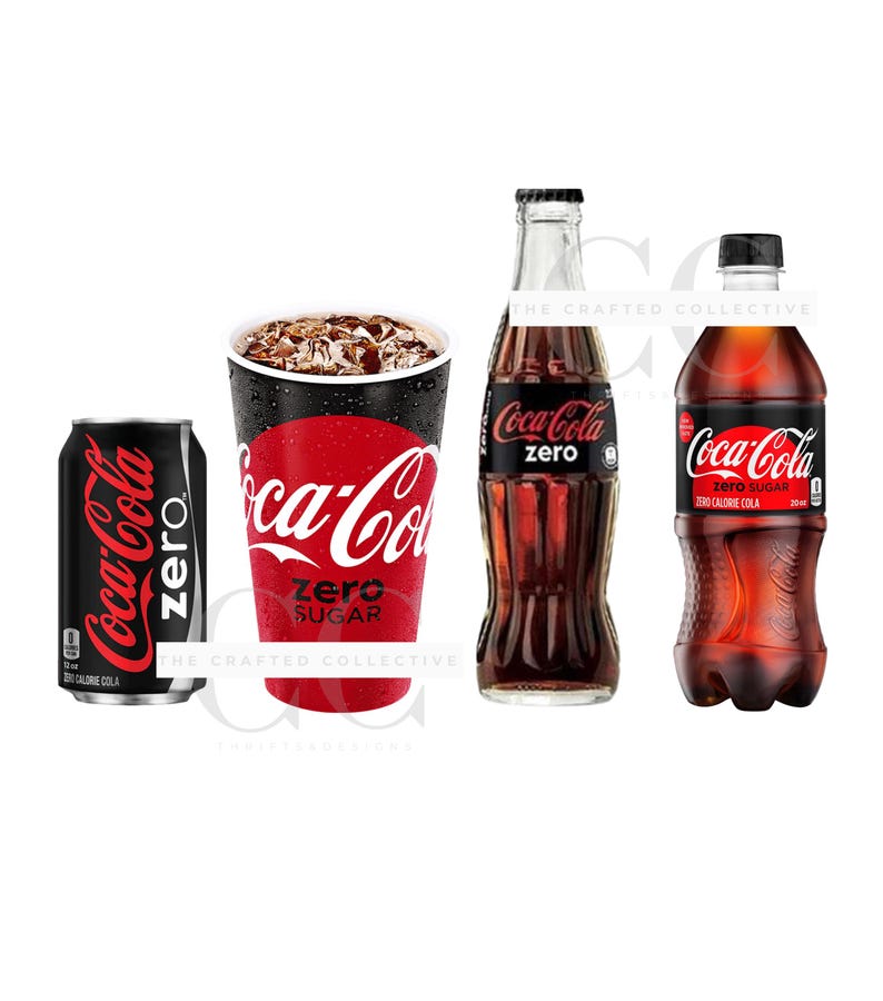 Coke Zero Drink Trendy PNG and SVG Design Digital Download, Positive ...