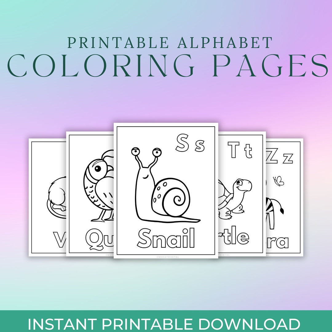 Alphabet Coloring Page, Toddler Pre-school Age Children's Activity ...