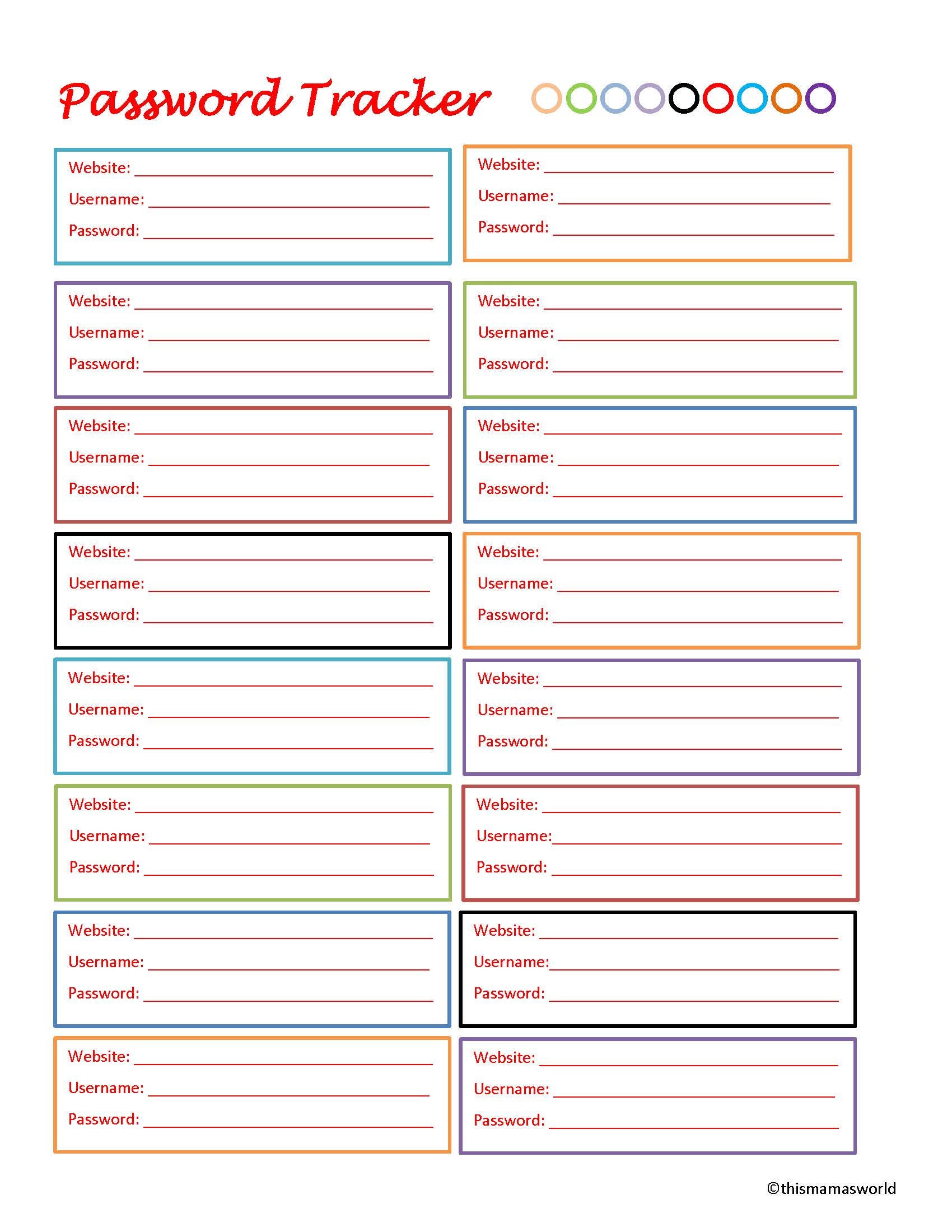 Password Tracker - Etsy