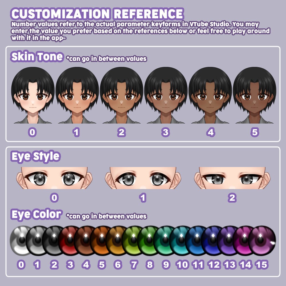 Simple Customizable Vtuber Model | Commercial Use OK! | Live2d Premade ...