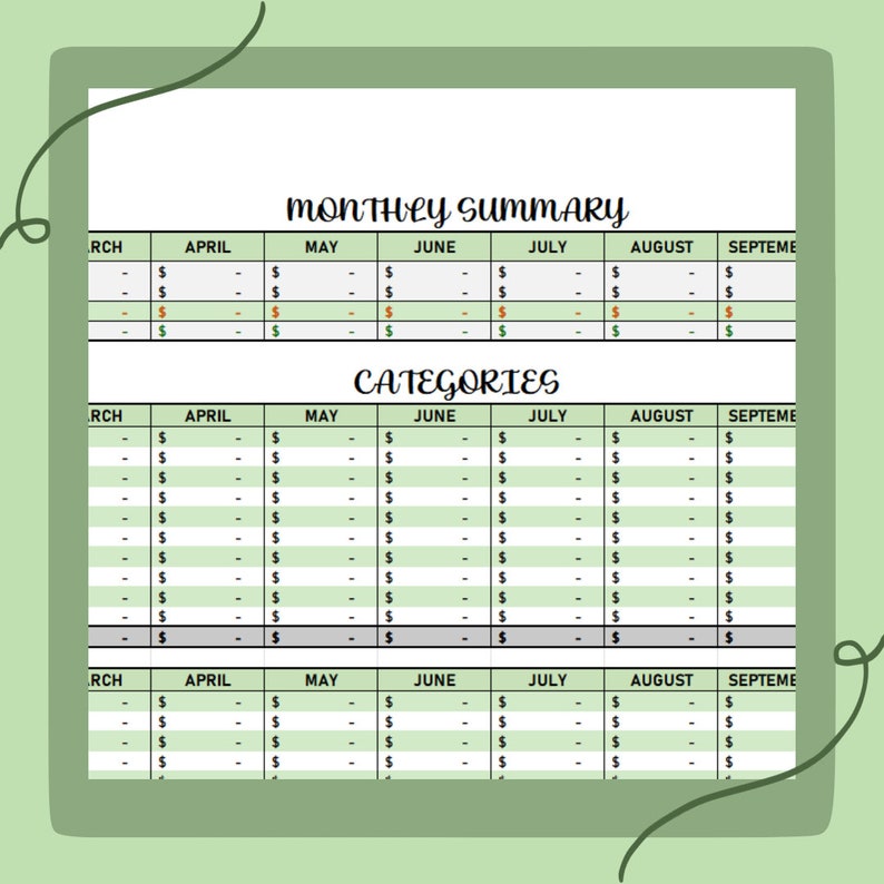 Simple Expense Tracking Spreadsheet (single Account) - Etsy