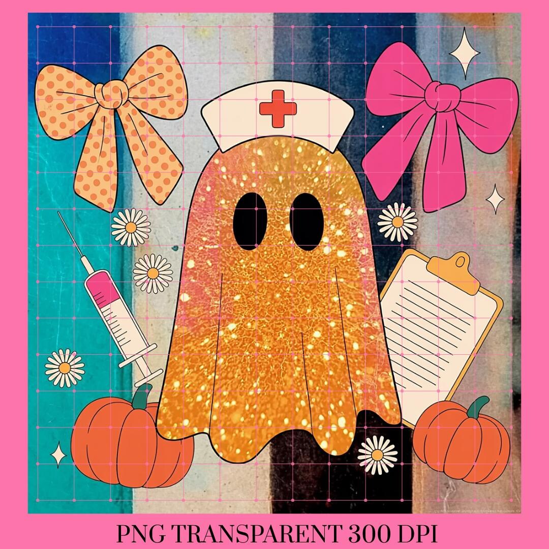 Ghost Nurse PNG Cute Coquette Halloween Digital Clipart Funny Nurse ...