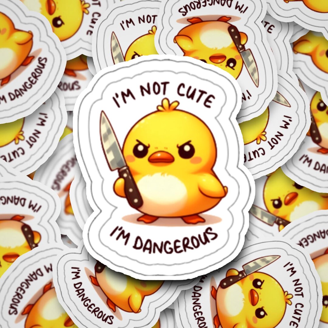 Stickers - Laminated - Duck - Dangerous Duck - Funny - Humor - Decal ...