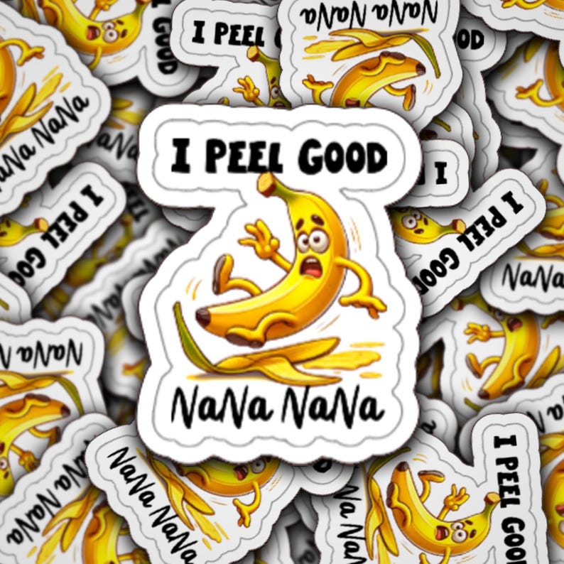 Stickers - Laminated - (2 Designs) Banana - Bananas - Funny - Decal ...