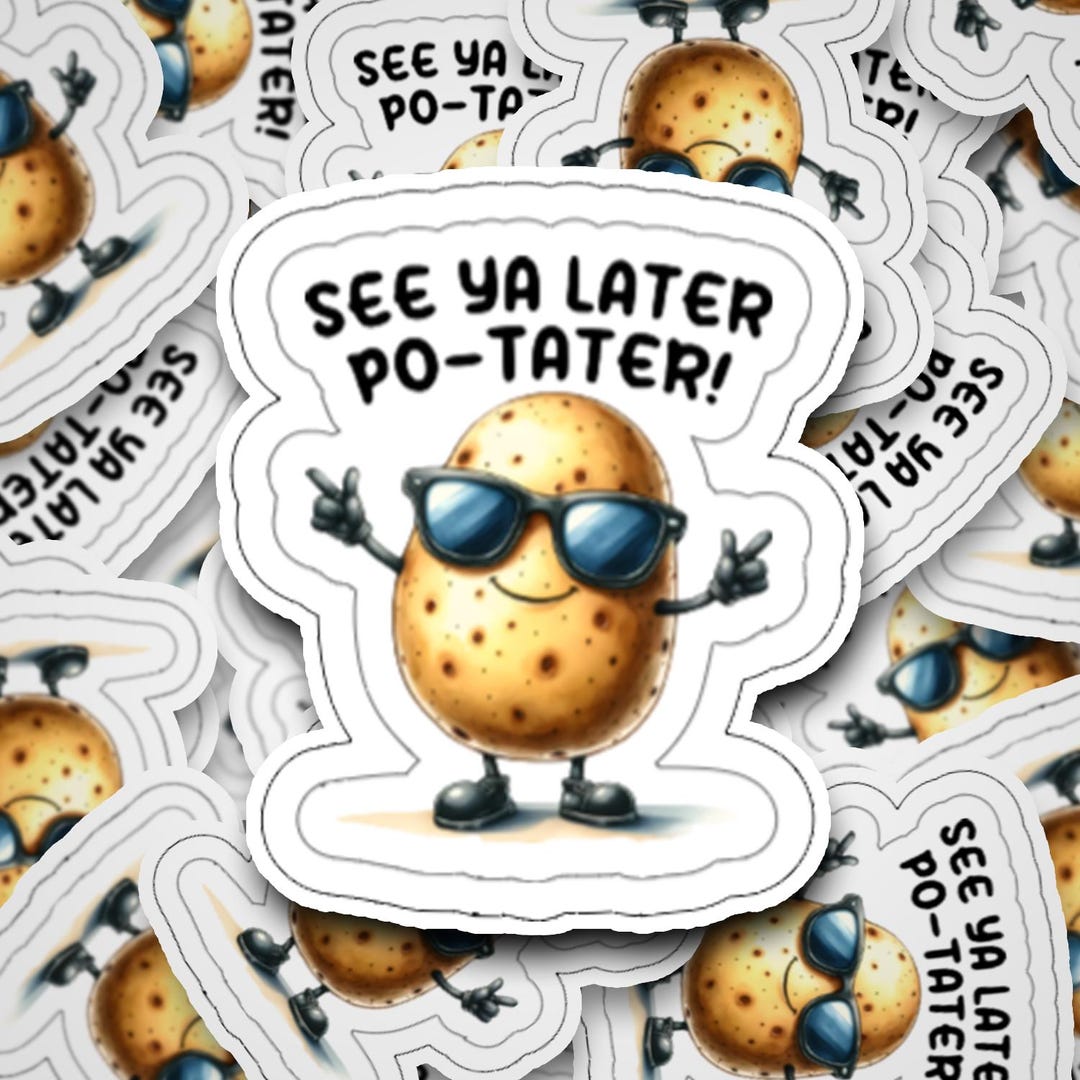 Stickers - Laminated - Potato - Tator Tots - Decal - Scrapbooking ...