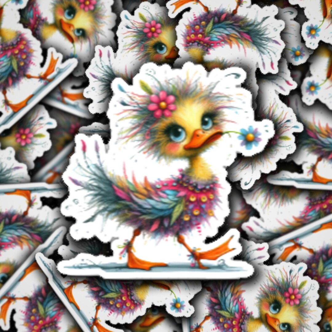 Stickers - Laminated - (10 Designs) Ducks - Animals - Cute - Duck ...