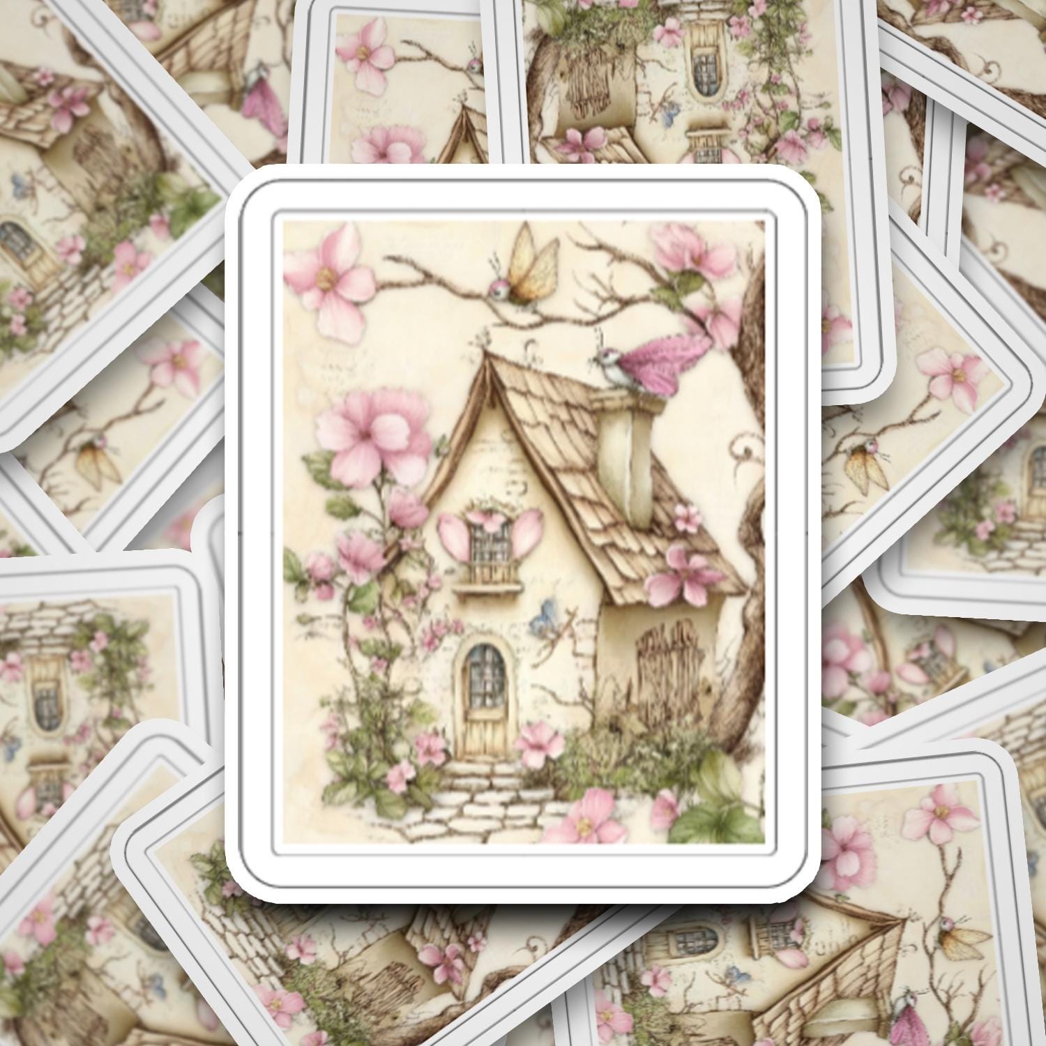 Stickers - Laminated - (10 Designs) Junk Journal Stickers -spring ...