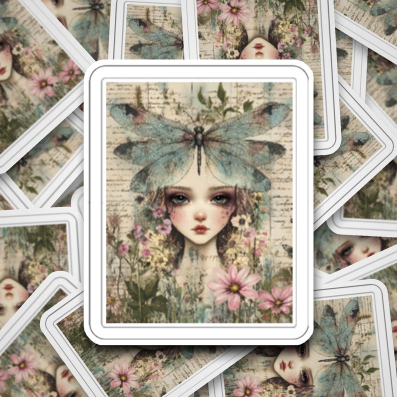 Stickers - Laminated - (10 Designs) Junk Journal Stickers - Junk ...