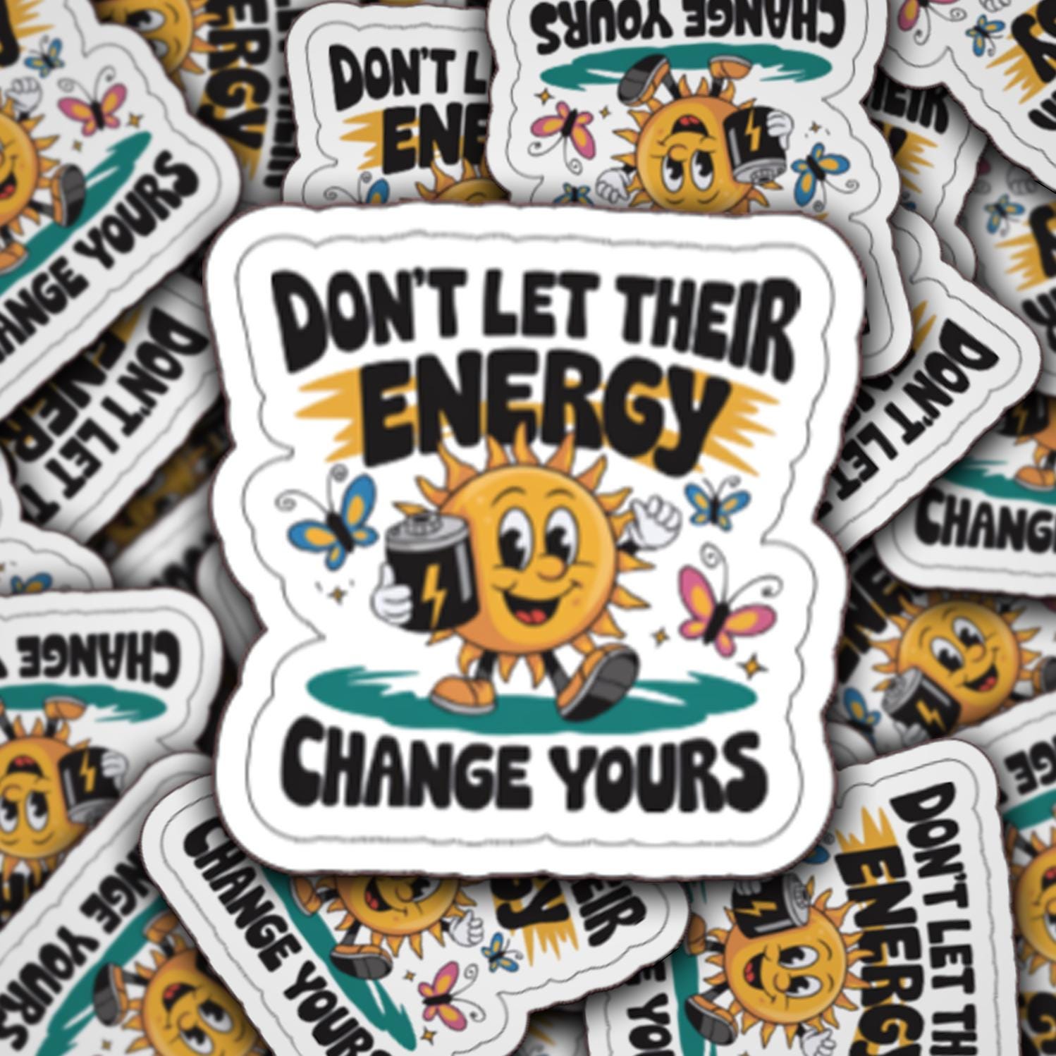 Stickers - Laminated - Retro - Decal - Energy - Sun - Positive ...