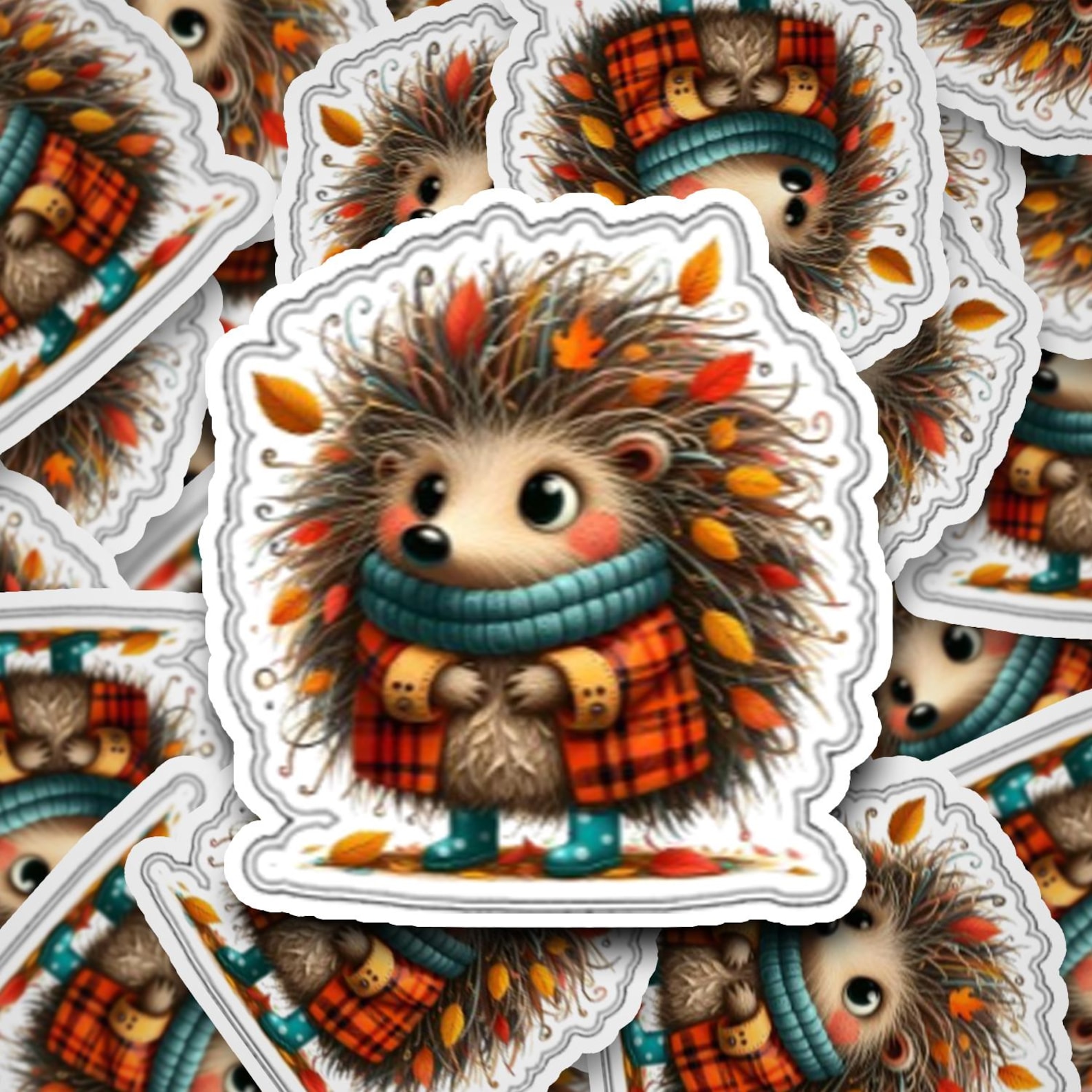 Stickers - Laminated - (10 Designs) - Hedgehogs - Whimsical - Hedgepig ...