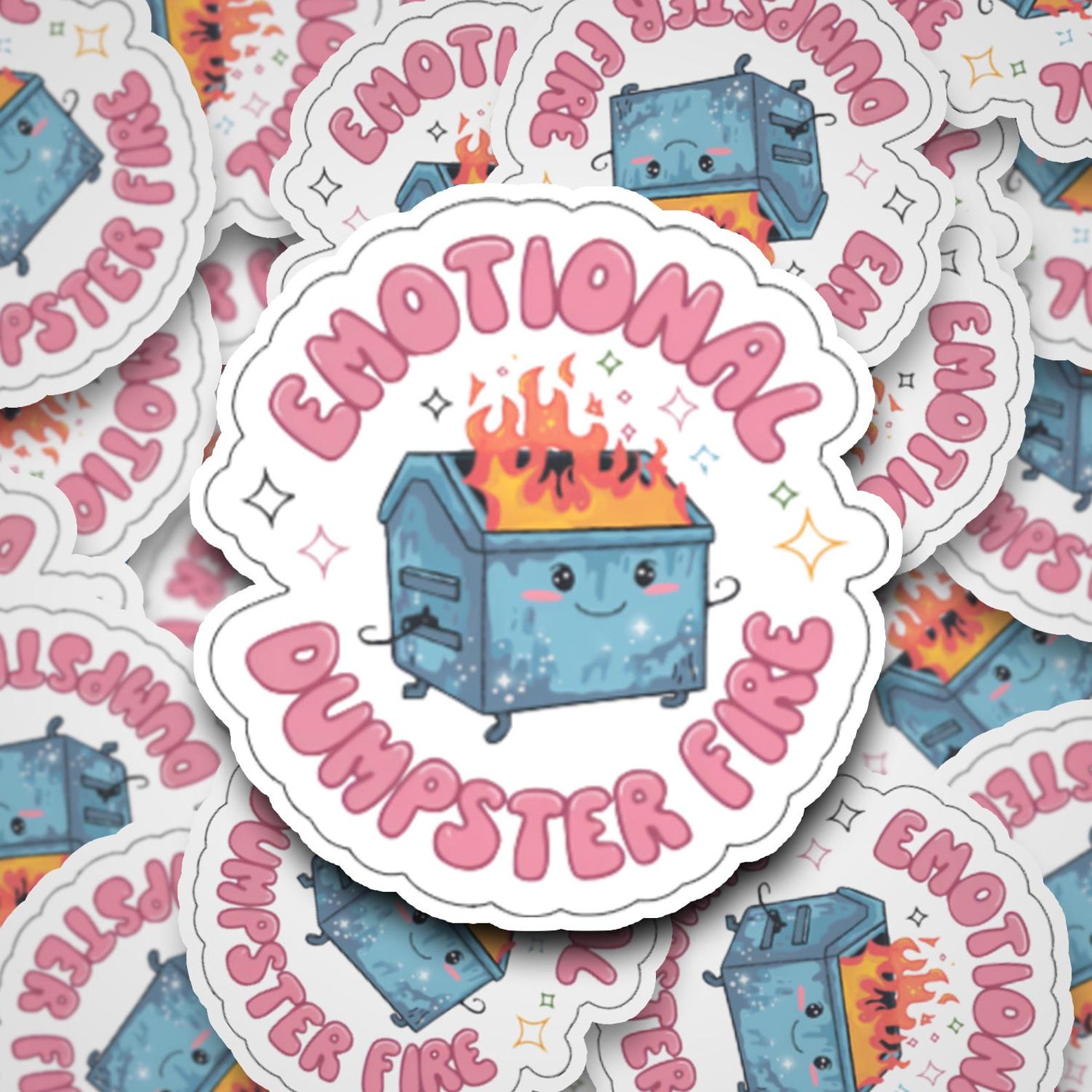 Stickers - Laminated - Dumpster - Fire - Laugh - Funny - Humor - Decal ...