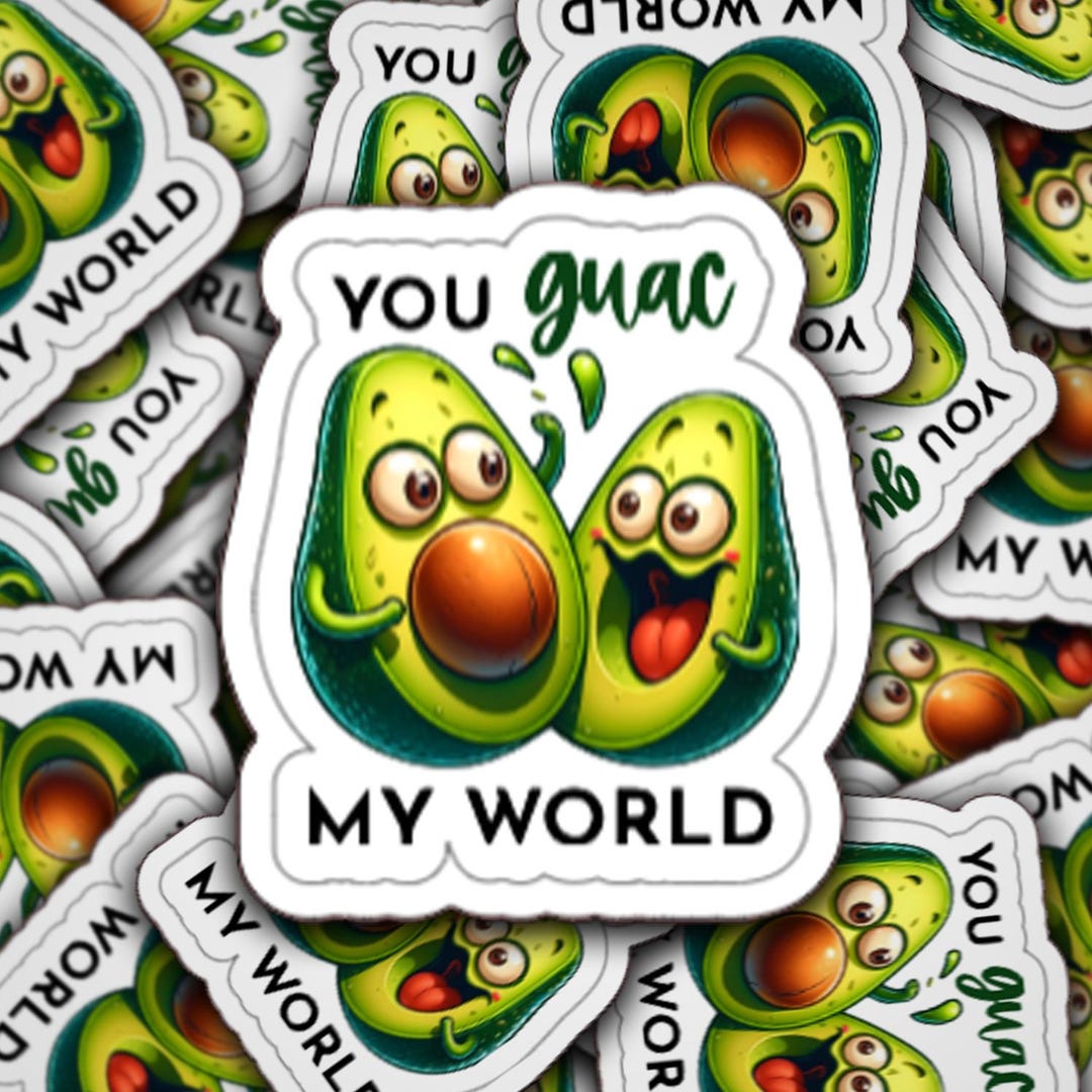 Stickers - Laminated - (3 Designs) Avocado - Funny - Decal ...