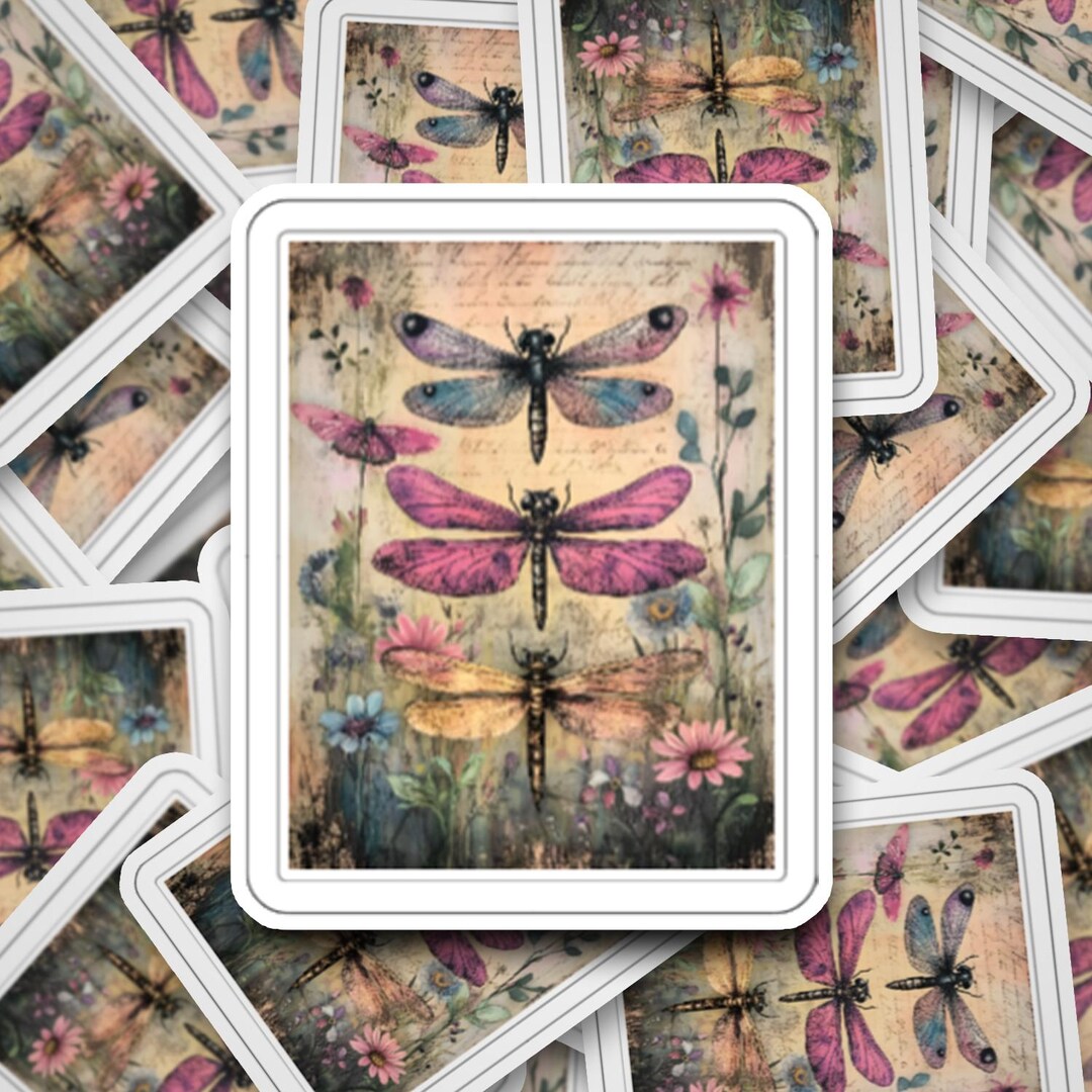 Stickers - Laminated - (10 Designs) Junk Journal Stickers - Junk ...