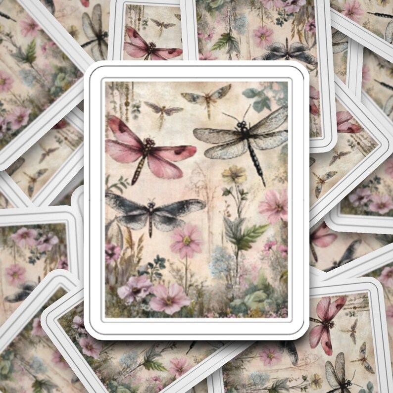 Stickers - Laminated - (10 Designs) Junk Journal Stickers - Junk ...