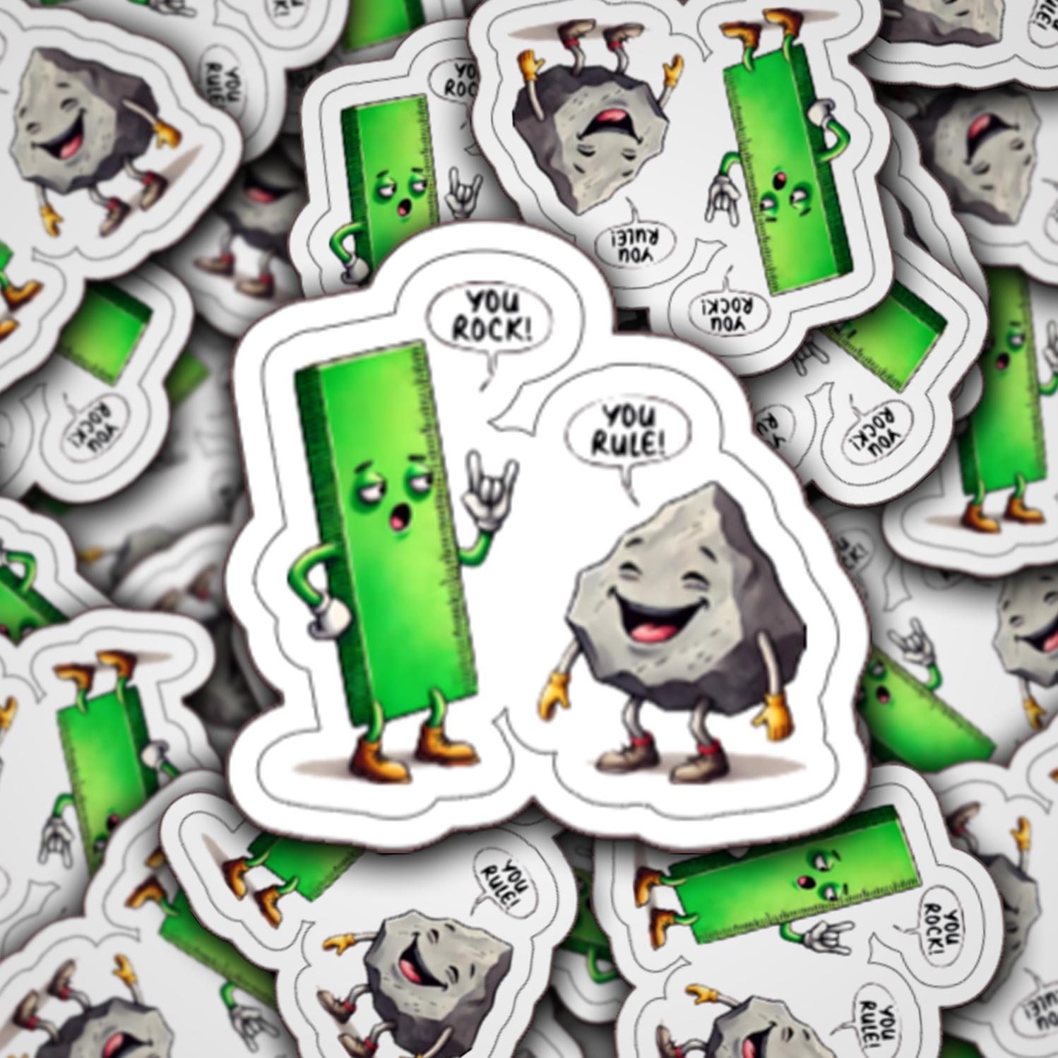 Stickers - Laminated - You Rock - You Rule - Humor - Inspirational - Etsy