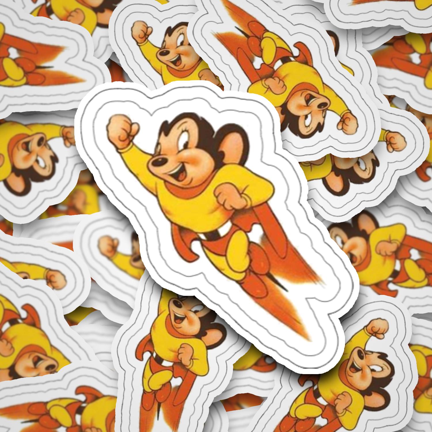 Stickers - Laminated - Mighty Mouse - Classic Cartoon - Mouse - Etsy