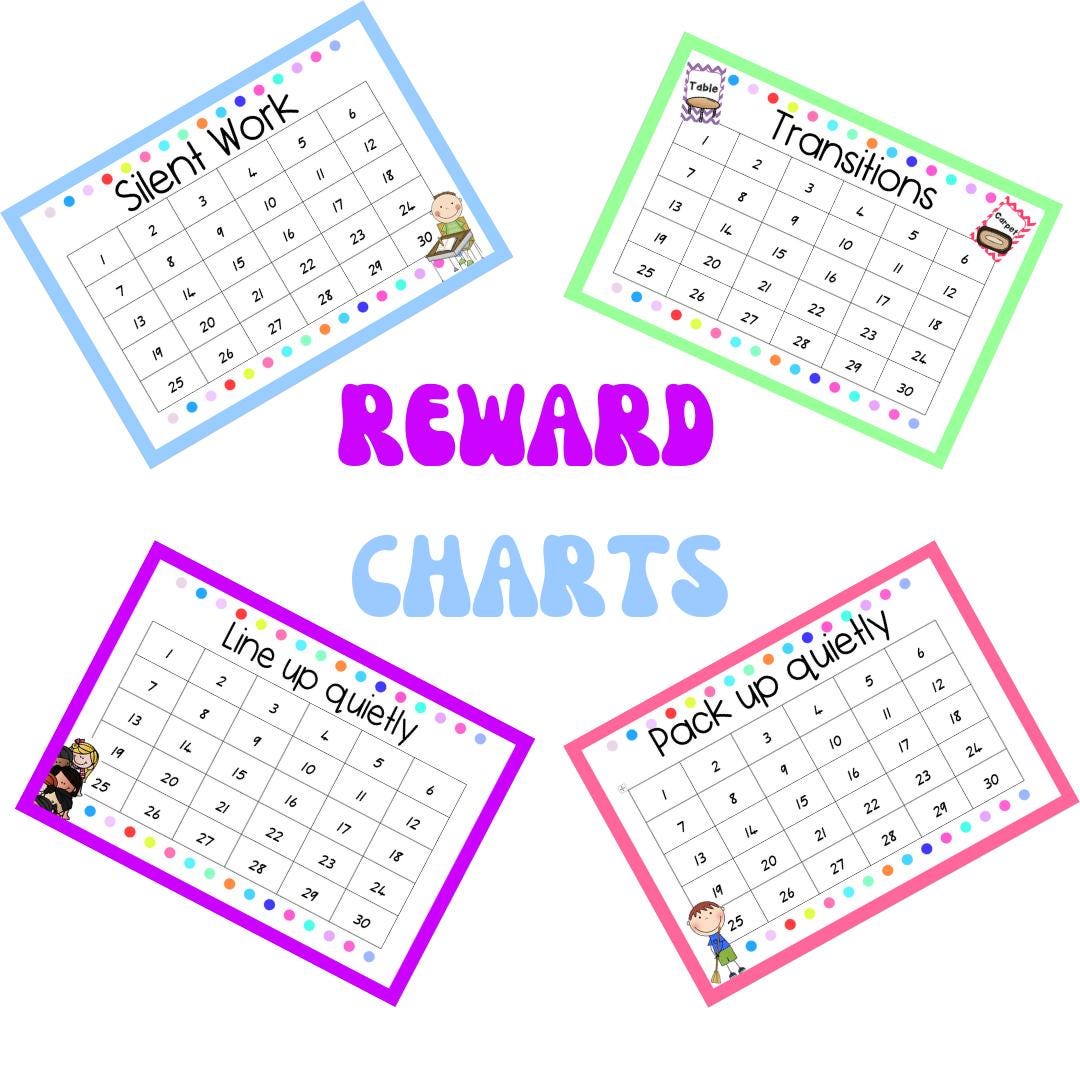 Behavior Management Reward Charts - Etsy