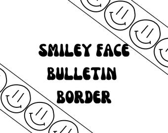 Smiley Face Pastel Bulletin Board Border, Classroom Decor - Etsy