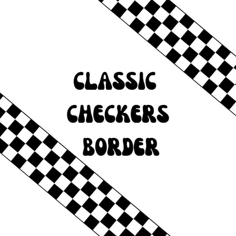 Classic Checkers Bulletin Border - Etsy